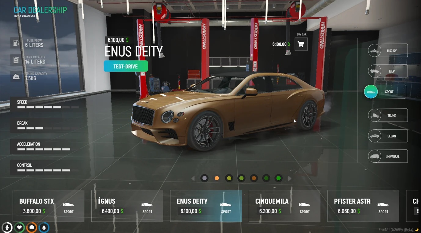 Advanced Vehicle Shop V4 [ESX,QB] | FiveM Store